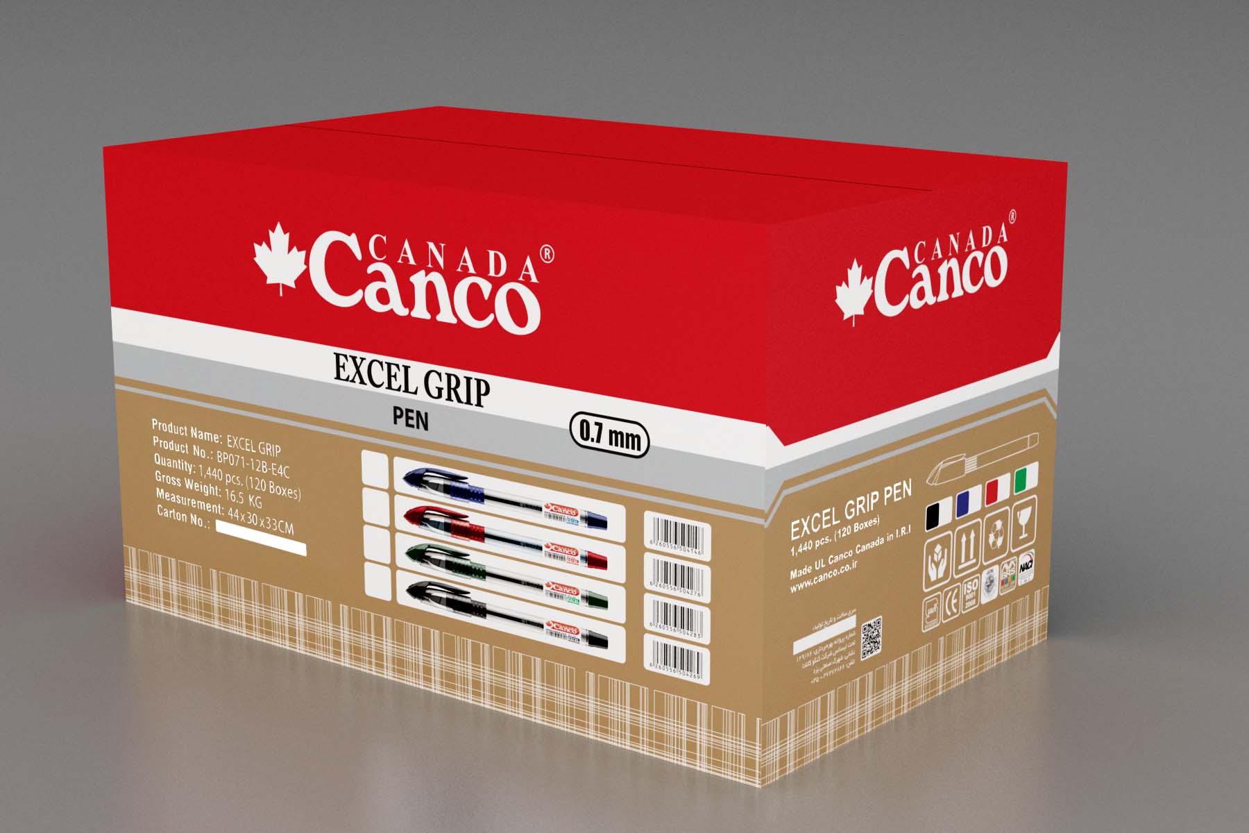 4 Colours Box Of 12 Canco Canada